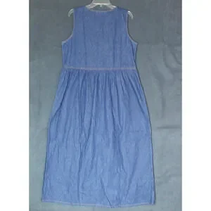 Jane Ashley | Dresses | Jane Ashley Denim Jean Dress Large Blue Floral ...